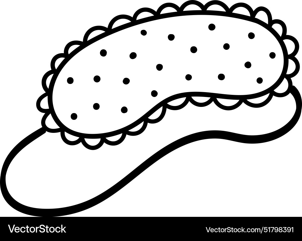 Line art of sleeping mask Royalty Free Vector Image