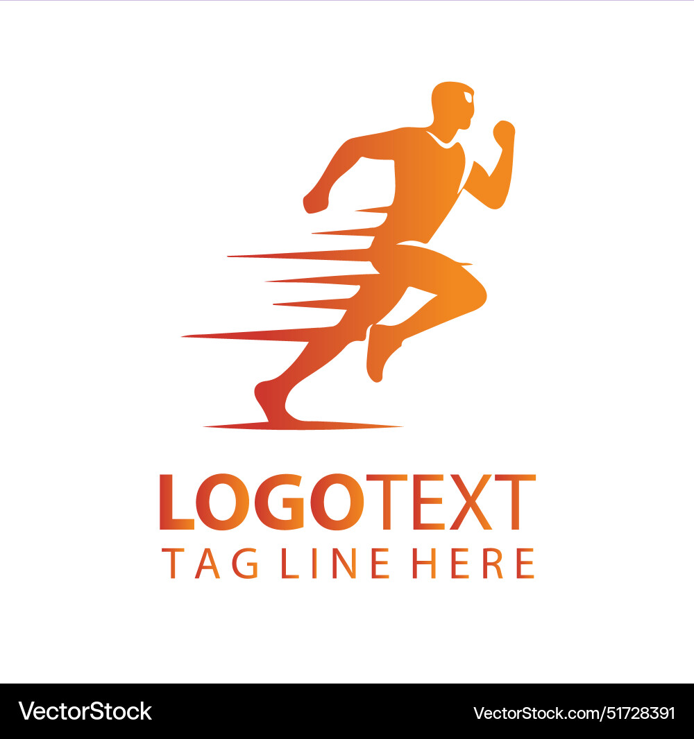 Running man logo Royalty Free Vector Image - VectorStock