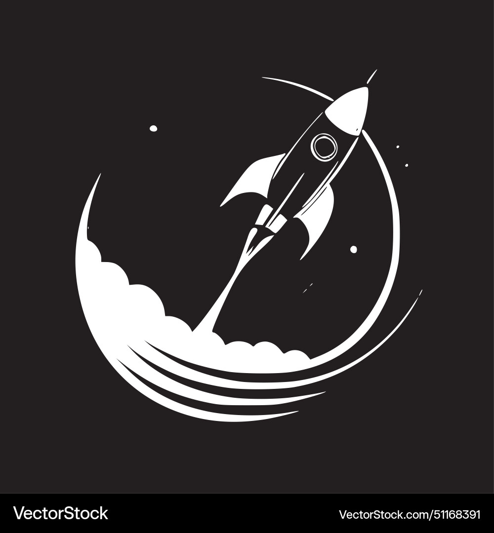 Space - minimalist and simple silhouette Vector Image