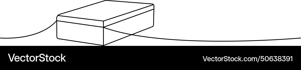 Sponge one line continuous drawing cleaning Vector Image