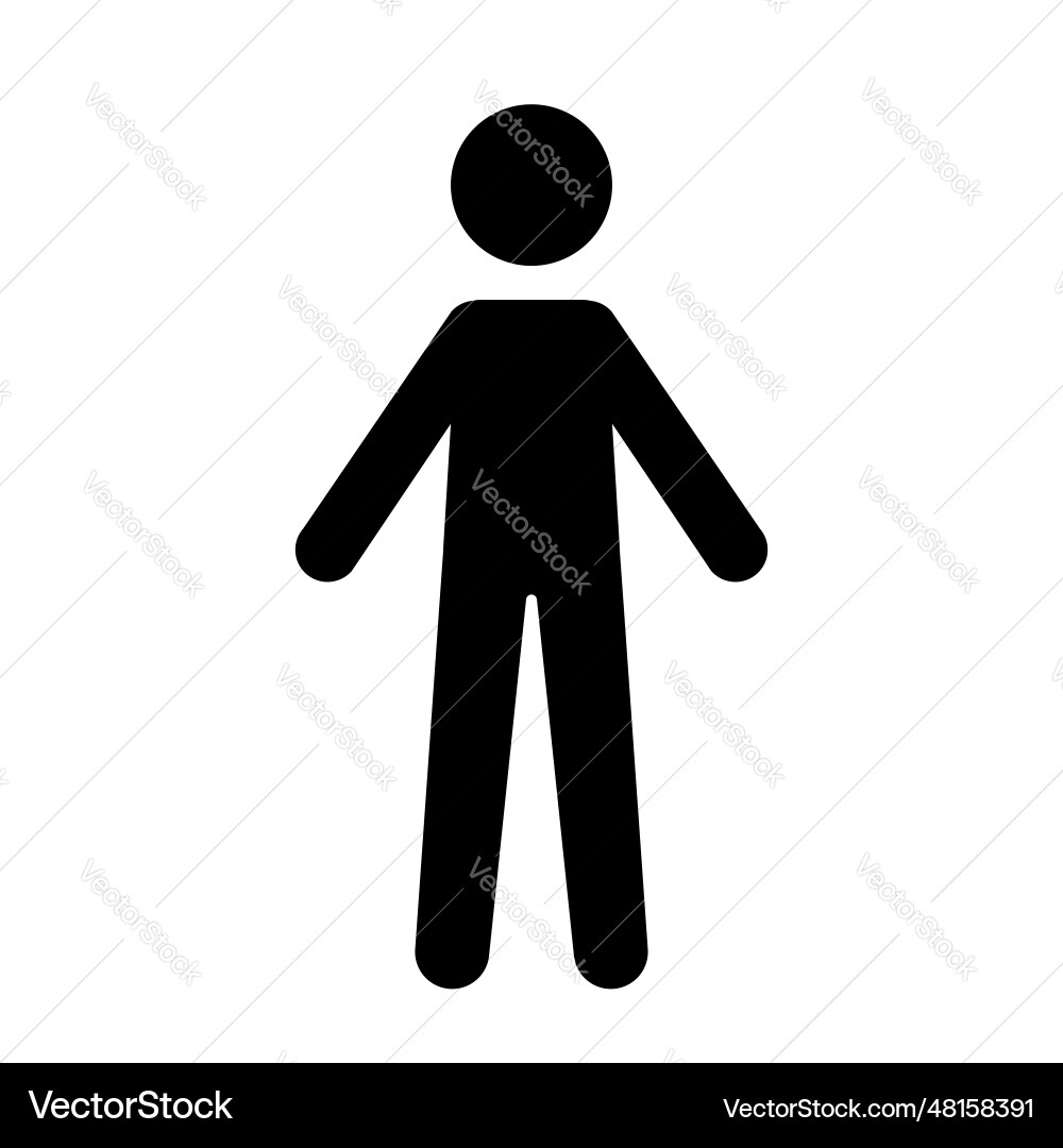 Standing human icon Royalty Free Vector Image - VectorStock