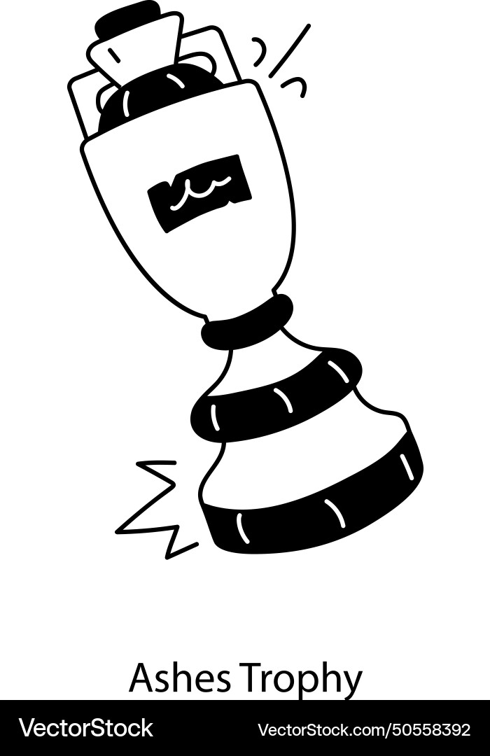 Ashes trophy Royalty Free Vector Image - VectorStock
