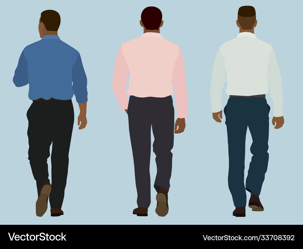Businessmen Walking Away Royalty Free Vector Image
