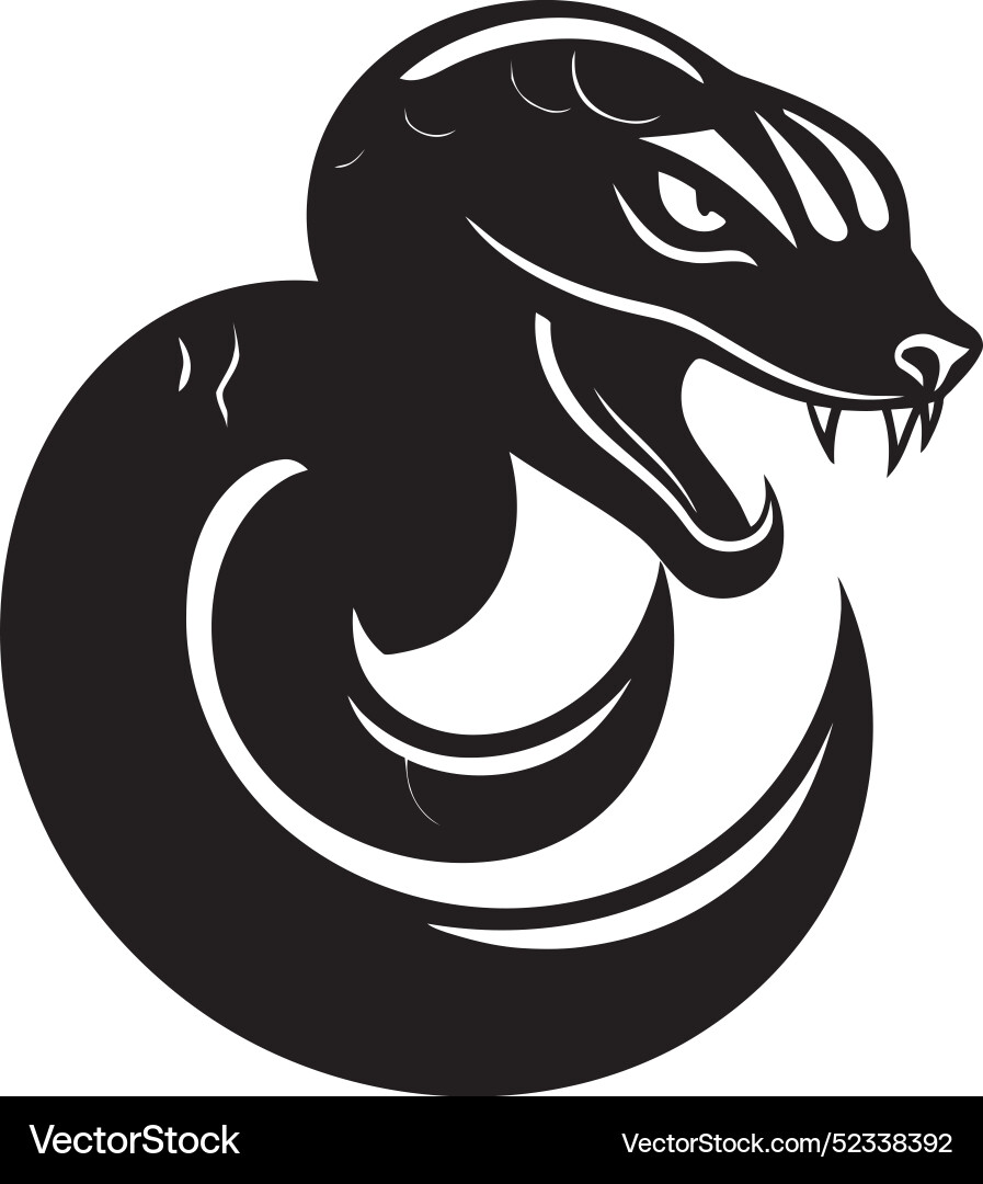 Darkened elegance black serpent graphiconyx Vector Image