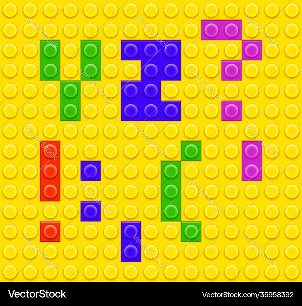 Lego blocks alphabet 5 Royalty Free Vector Image