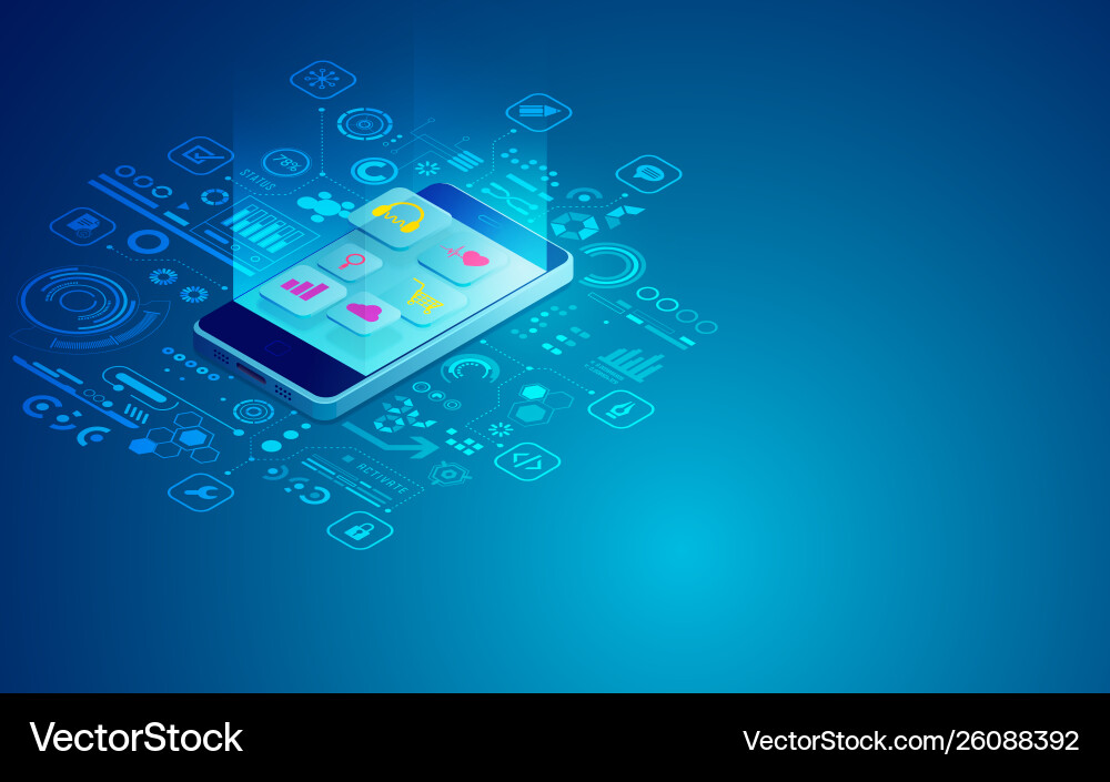 Mobile app Royalty Free Vector Image - VectorStock