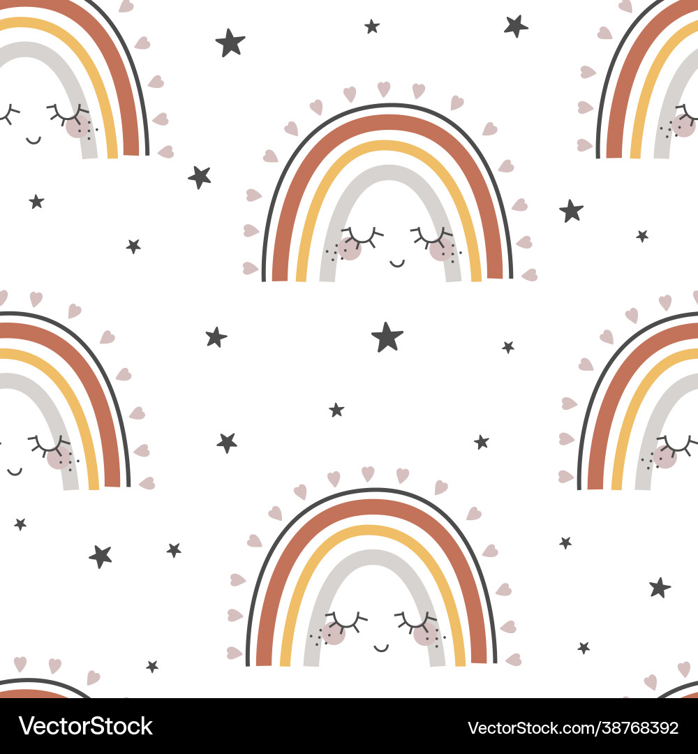 Rainbow Seamless Pattern Royalty Free Vector Image