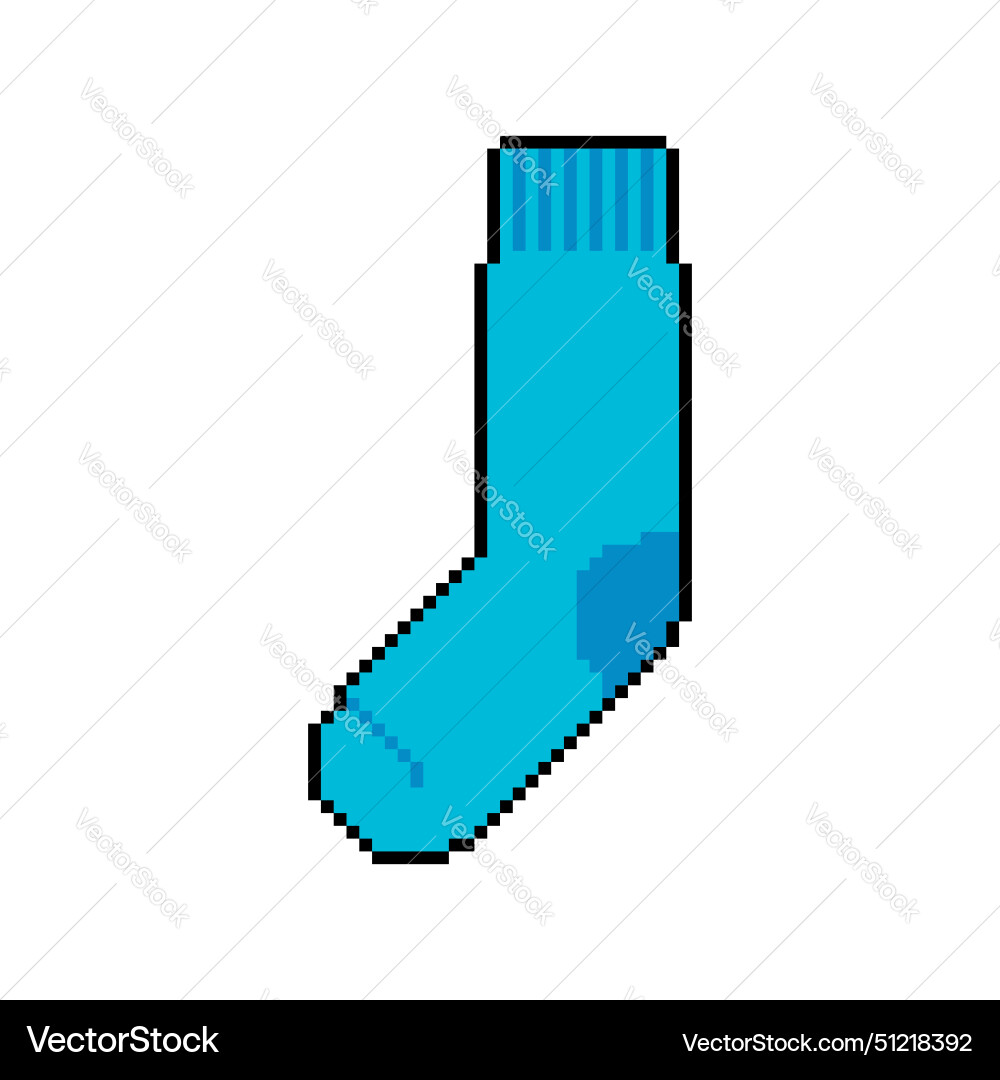 Socks pixel art pixelated sox 8bit retro video Vector Image