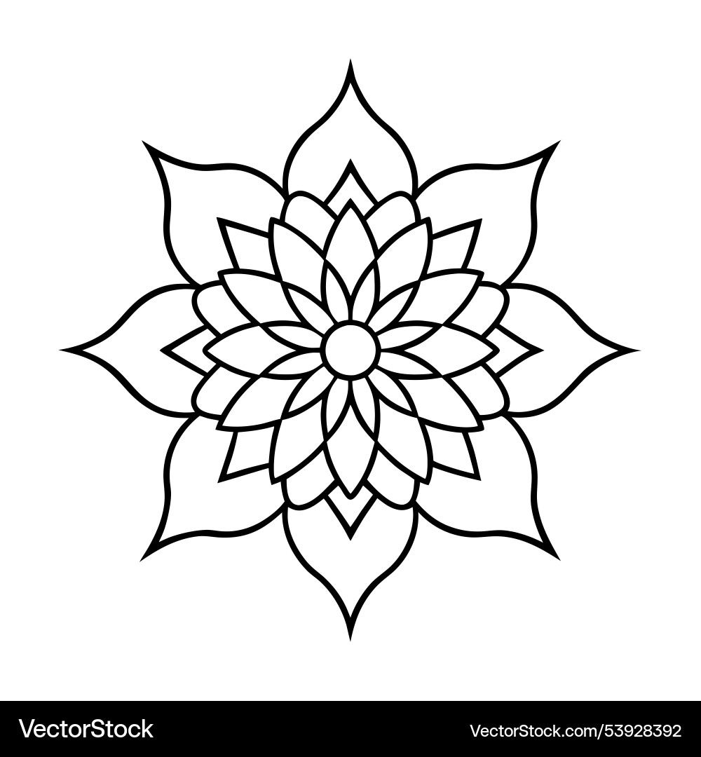 Traditional mandala art Royalty Free Vector Image