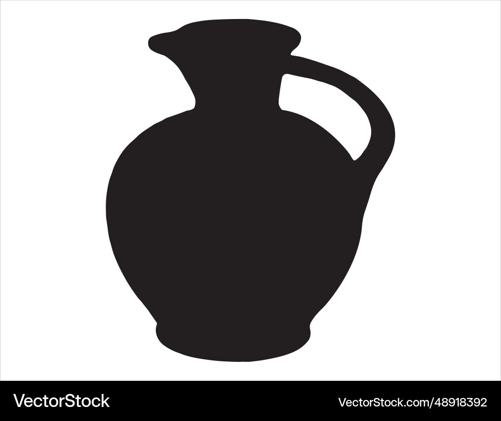 Vase silhouette art Royalty Free Vector Image - VectorStock