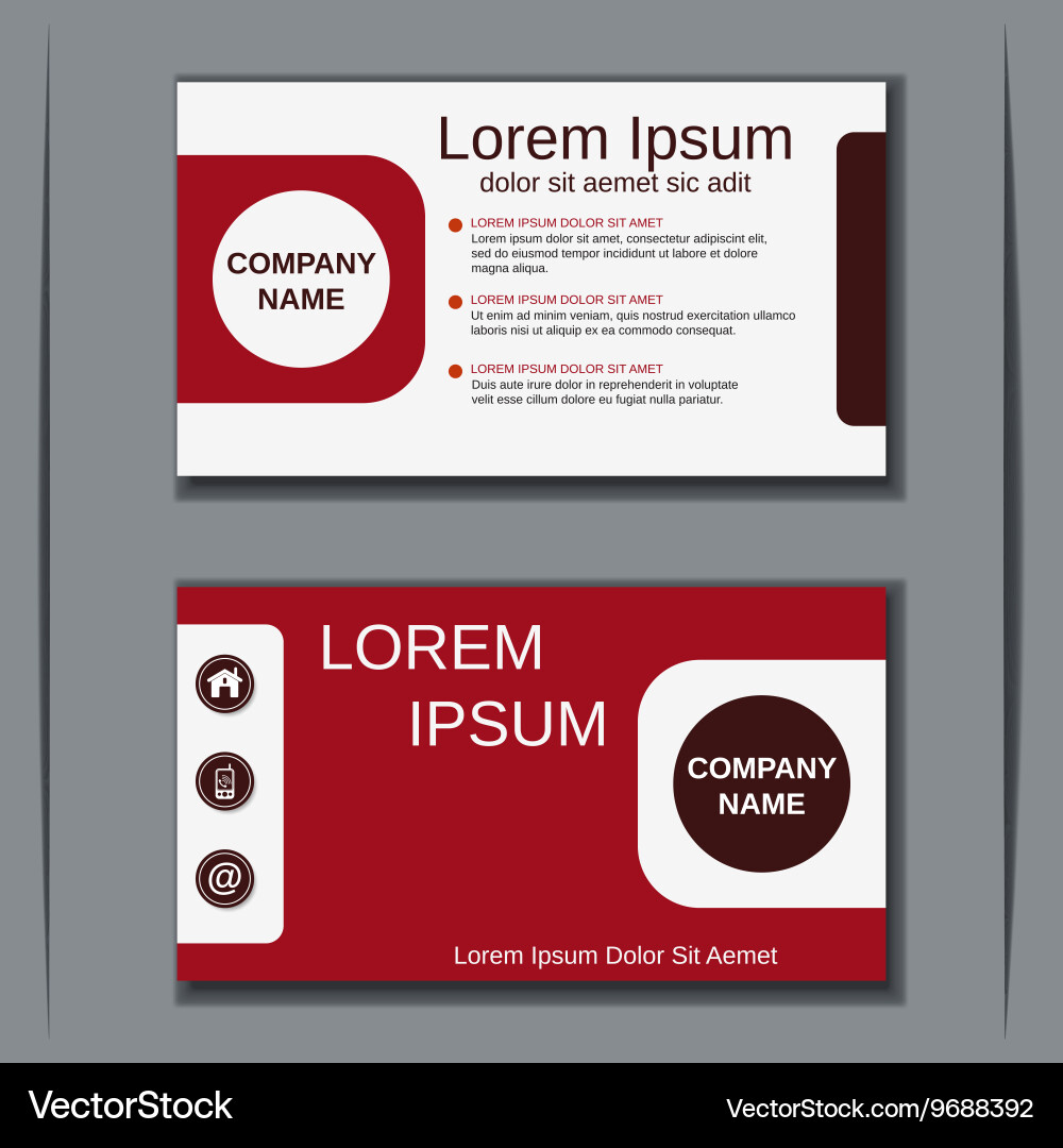 Visiting card design template Royalty Free Vector Image