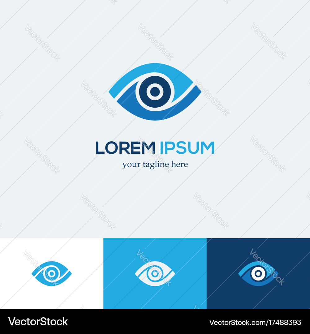 Blue Eye Icon - Vision Symbol Royalty Free Vector Image