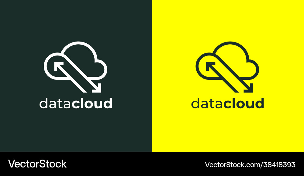 Cloud computing logo icon Royalty Free Vector Image
