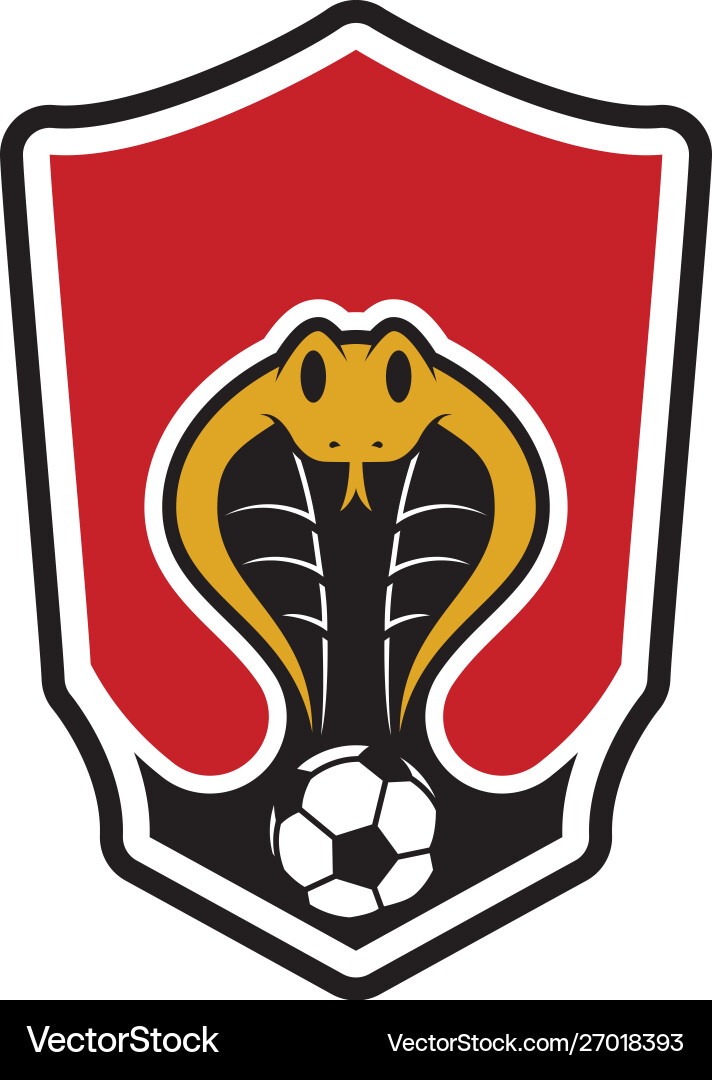 Cobra Emblem Crest Logo für Fußball oder Fußball