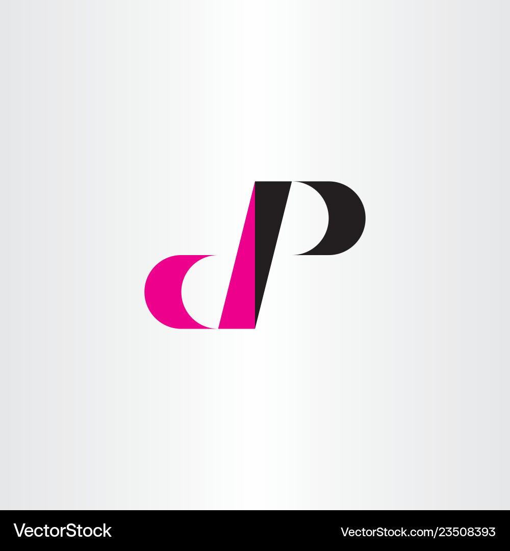 Dp letter d and p logo icon sign element Vector Image