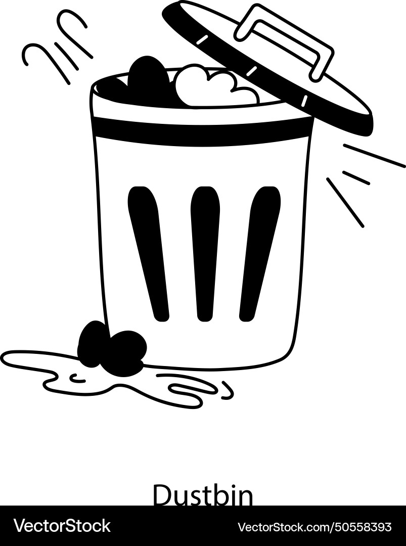 Dustbin Royalty Free Vector Image - VectorStock