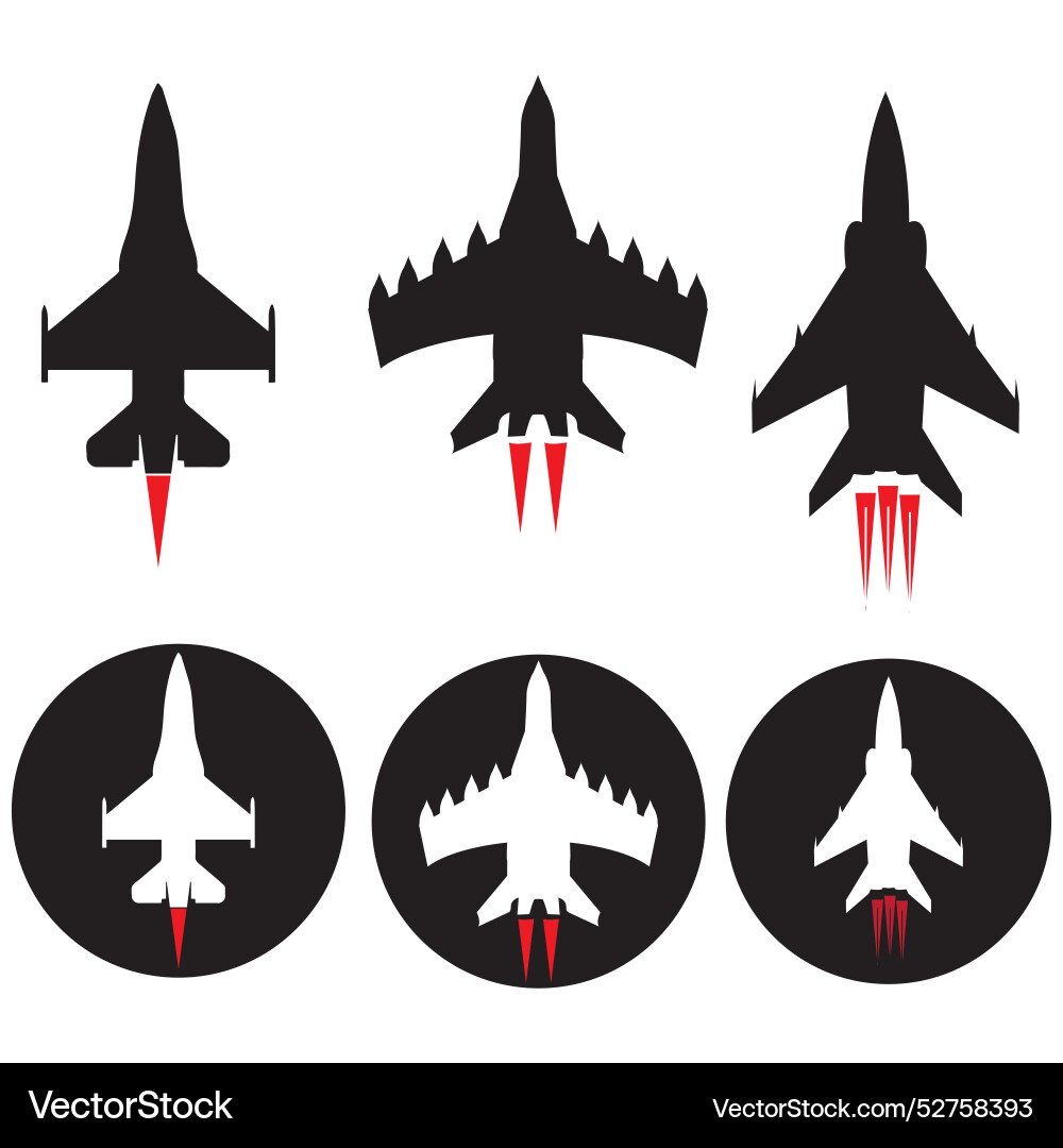Fighter plane icon symbol design Royalty Free Vector Image