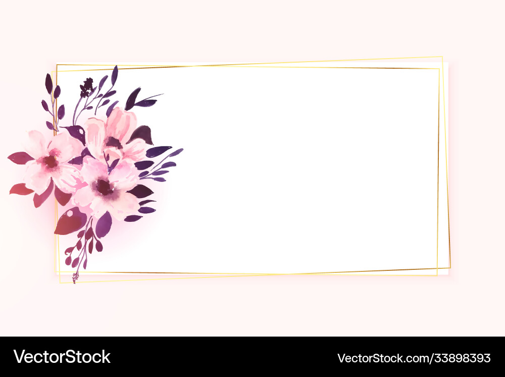 Floral flower frame with text space design Vector Image