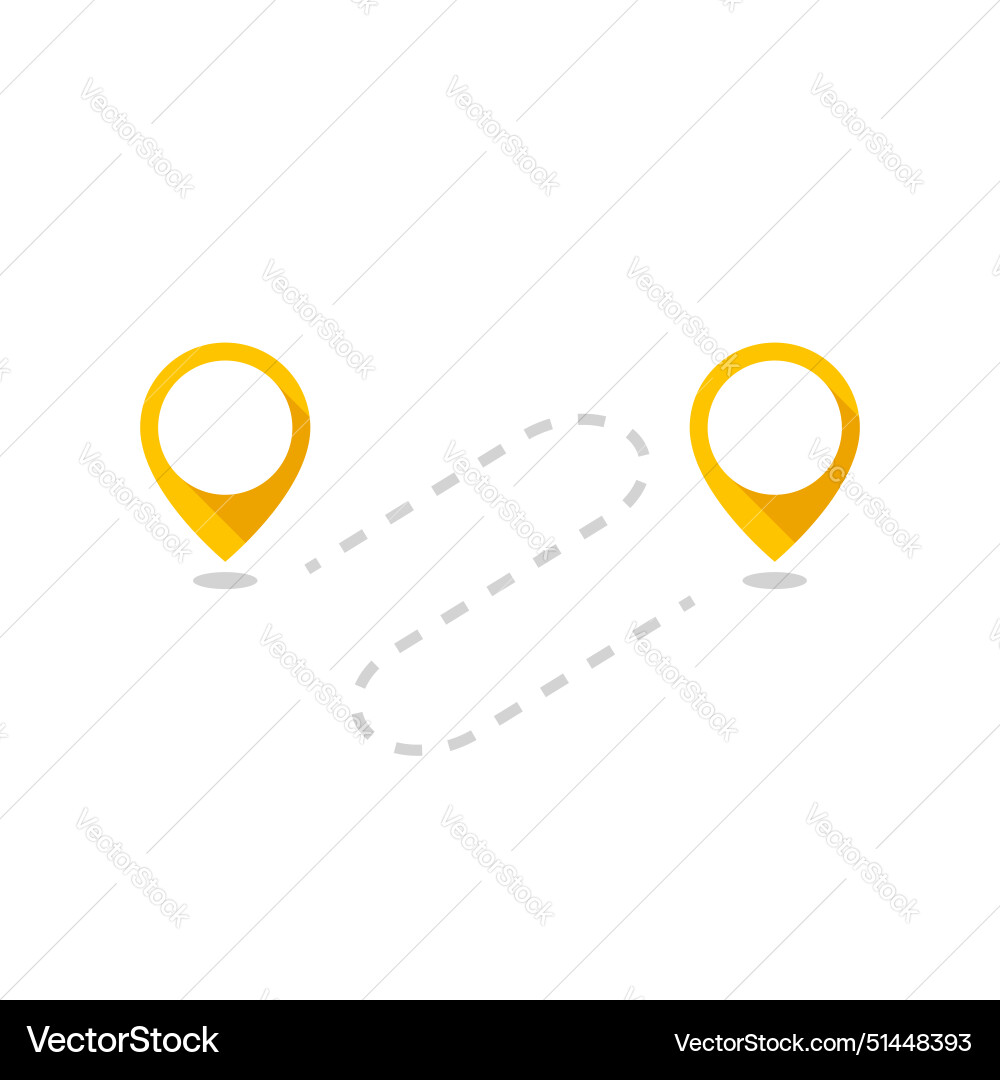 Map pin route icon Royalty Free Vector Image - VectorStock