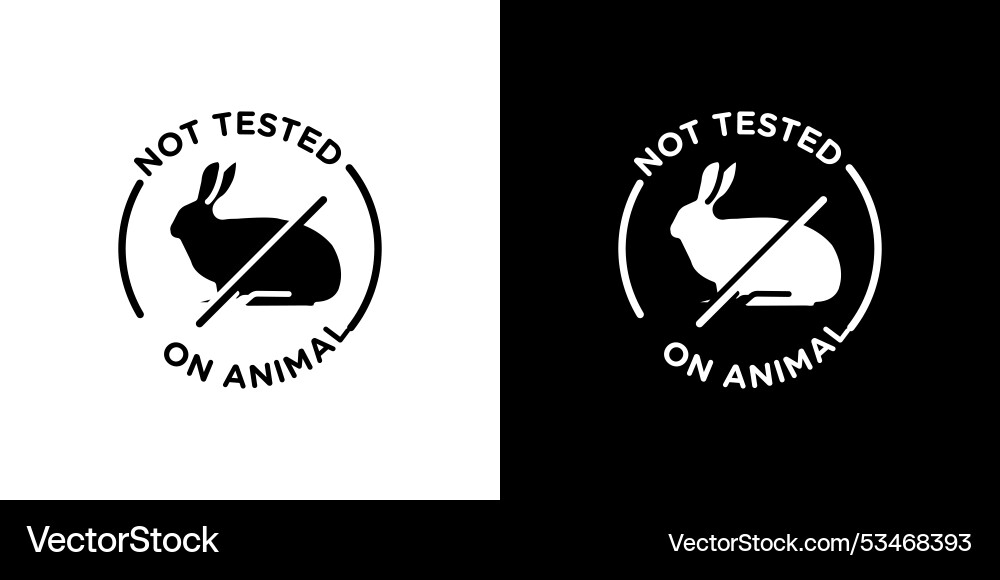 Not tested on animals icon linear logo isolated Vector Image