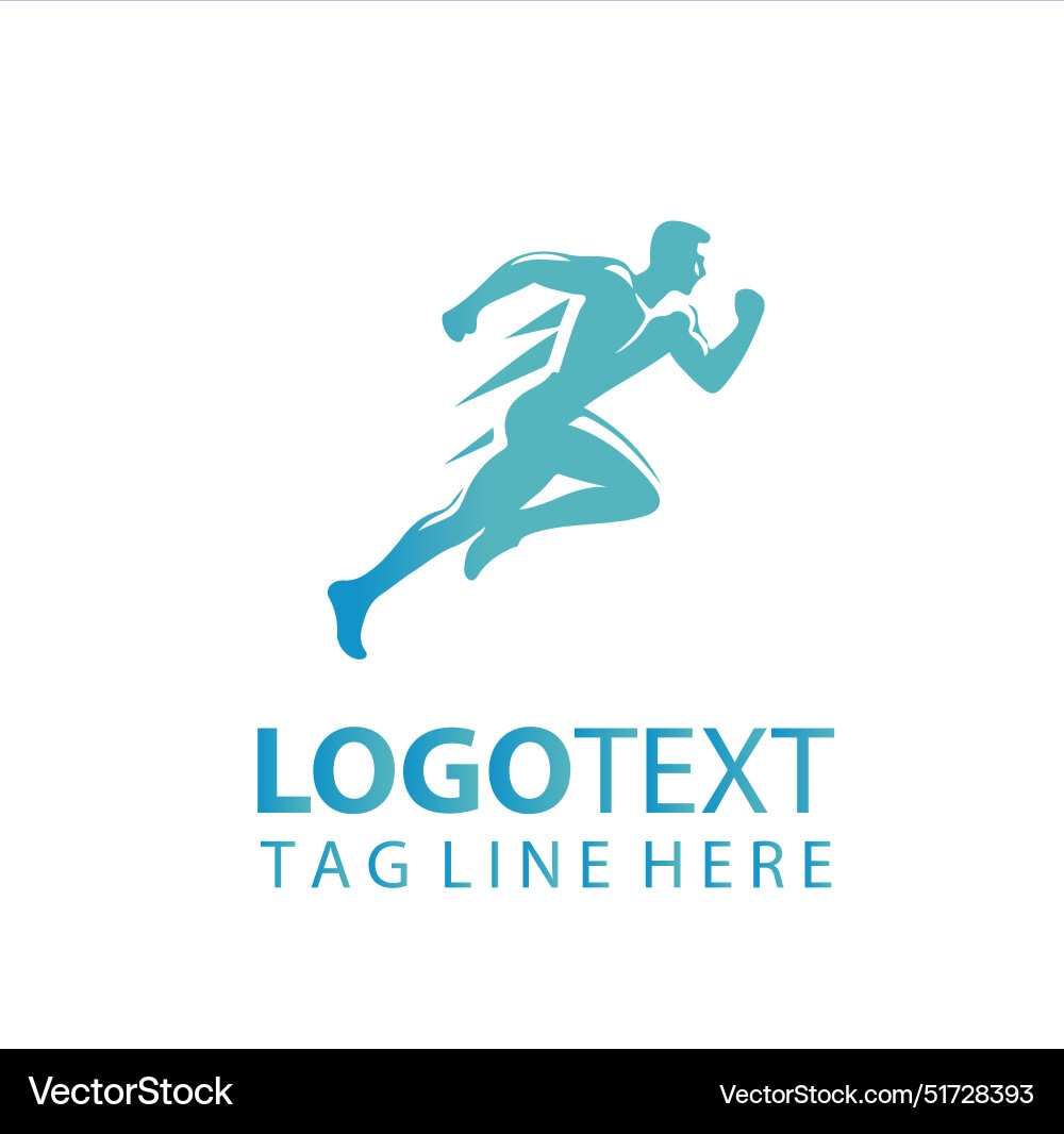 Running man logo Royalty Free Vector Image - VectorStock