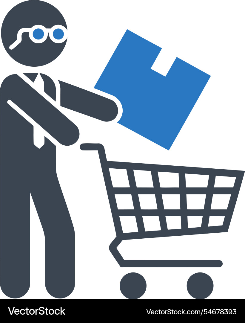 Shopping cart loading icon Royalty Free Vector Image
