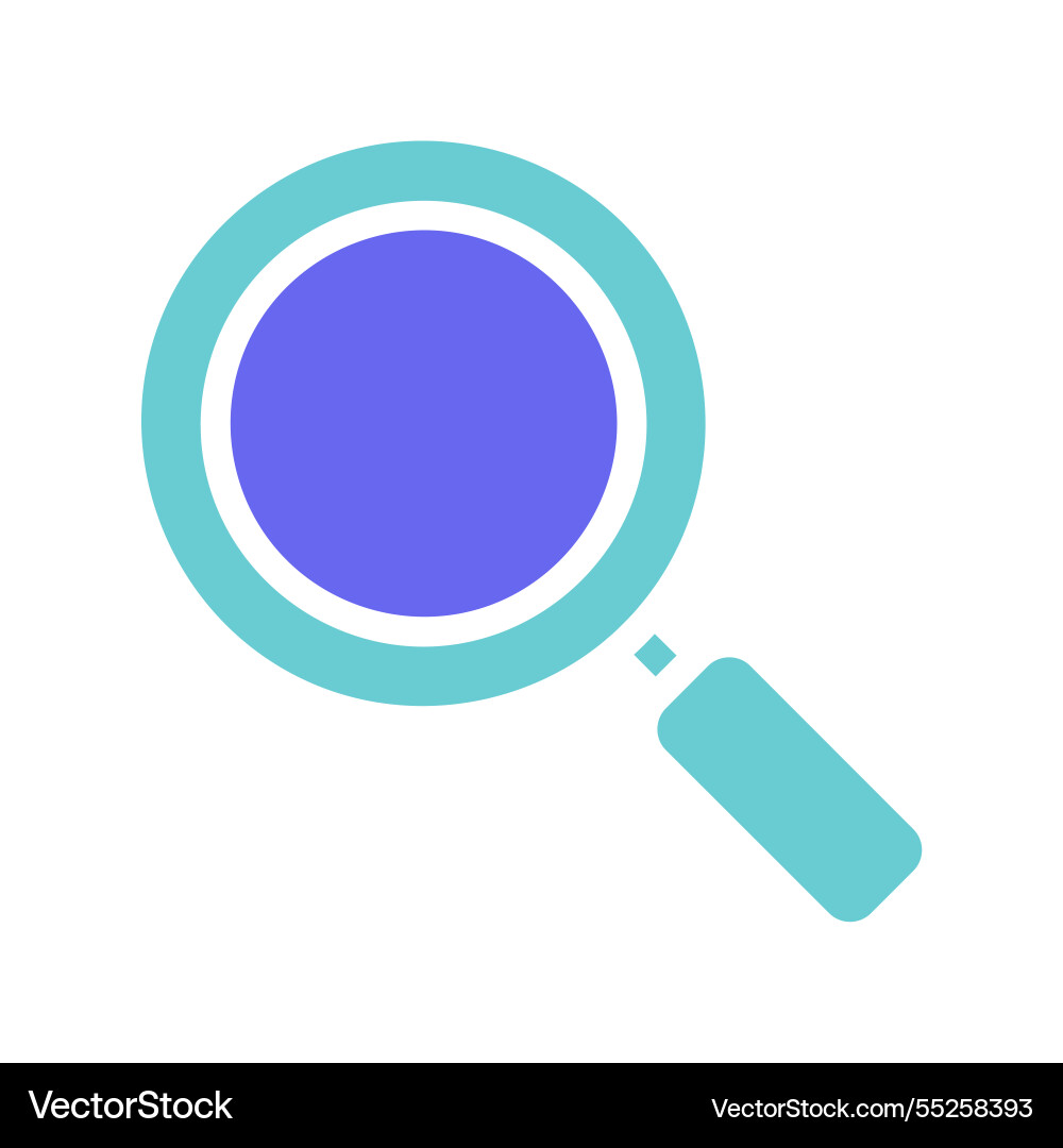 Simple magnifying glass icon on white background Vector Image