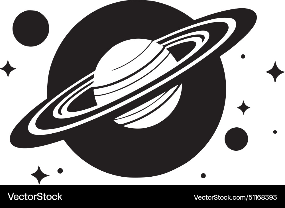 Space - minimalist and flat logo Royalty Free Vector Image