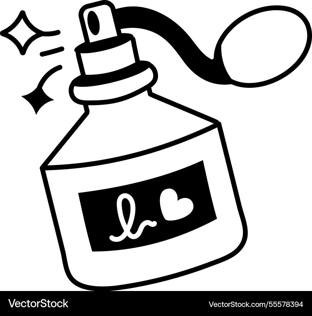 A hand drawn icon of glitter puff Royalty Free Vector Image