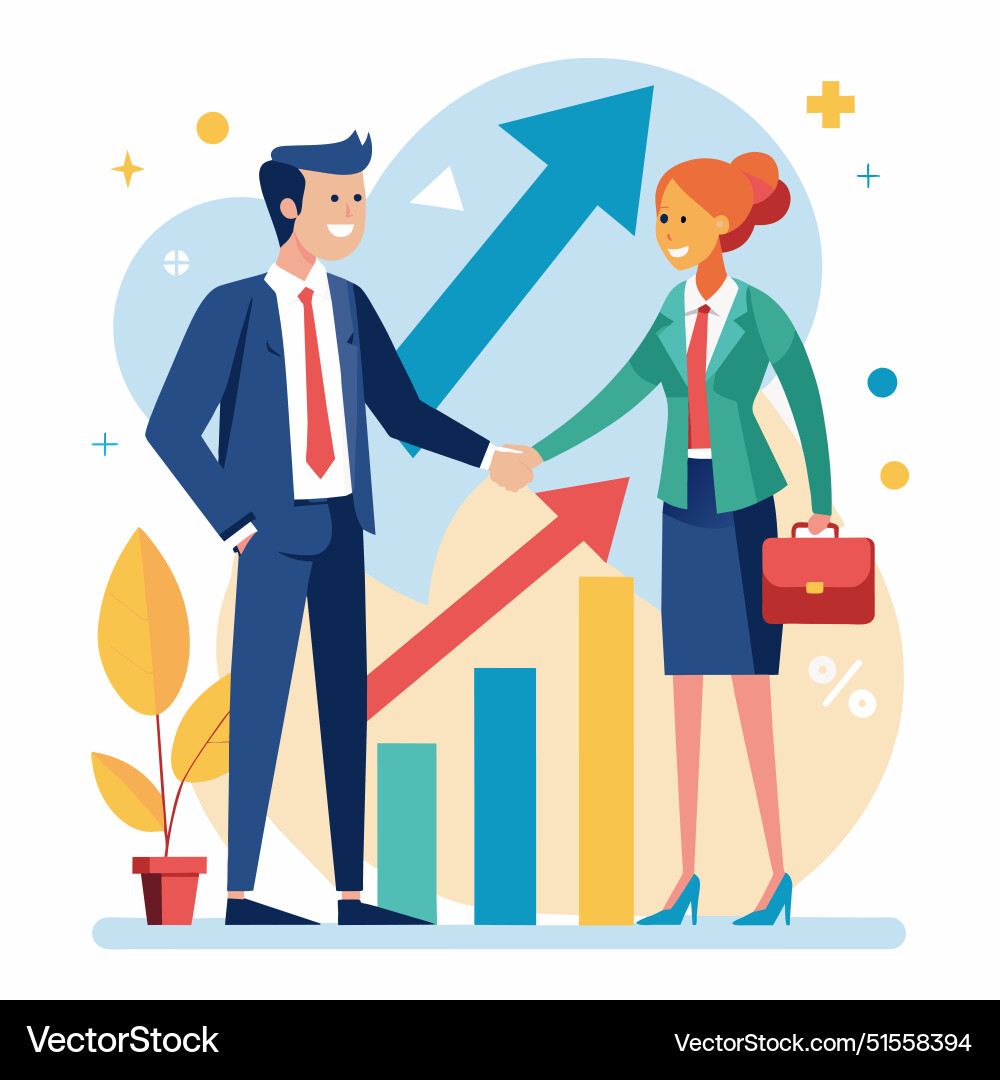 Cooperation partnership work together for success Vector Image