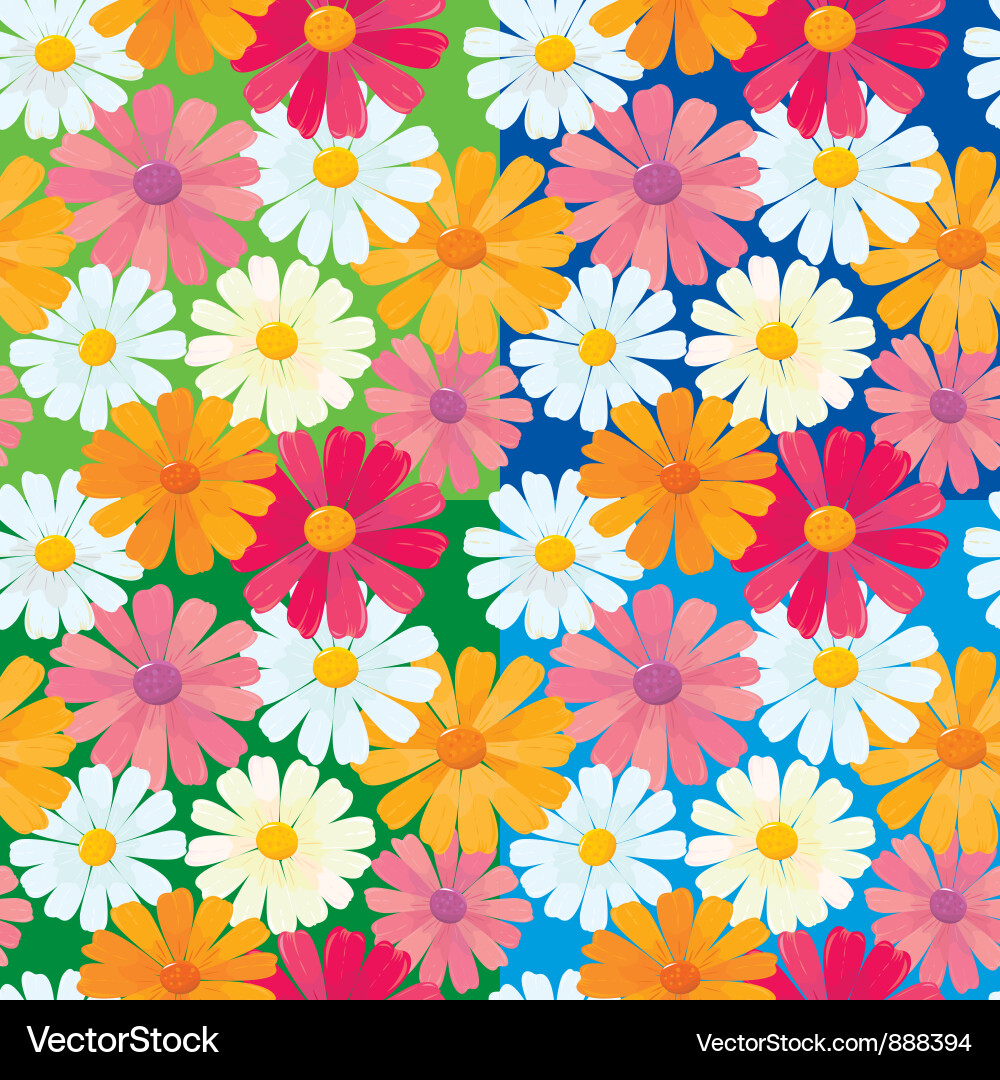 Daisy Flower Textures Royalty Free Vector Image