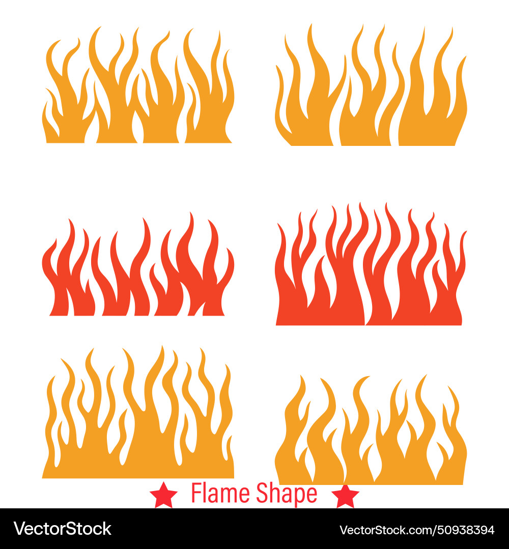 Flame fusion versatile silhouettes embracing Vector Image