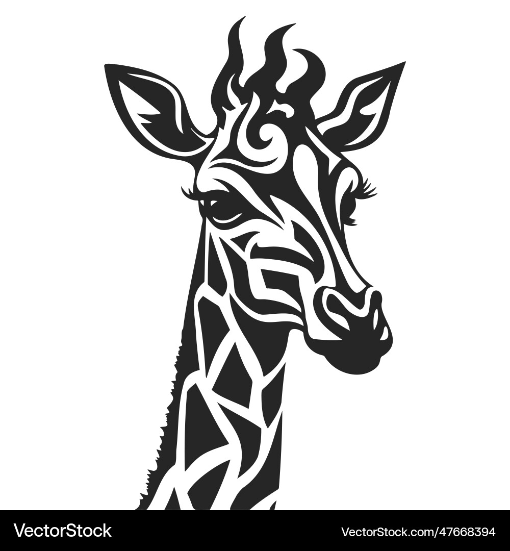 Giraffe animal nature conservation Royalty Free Vector Image