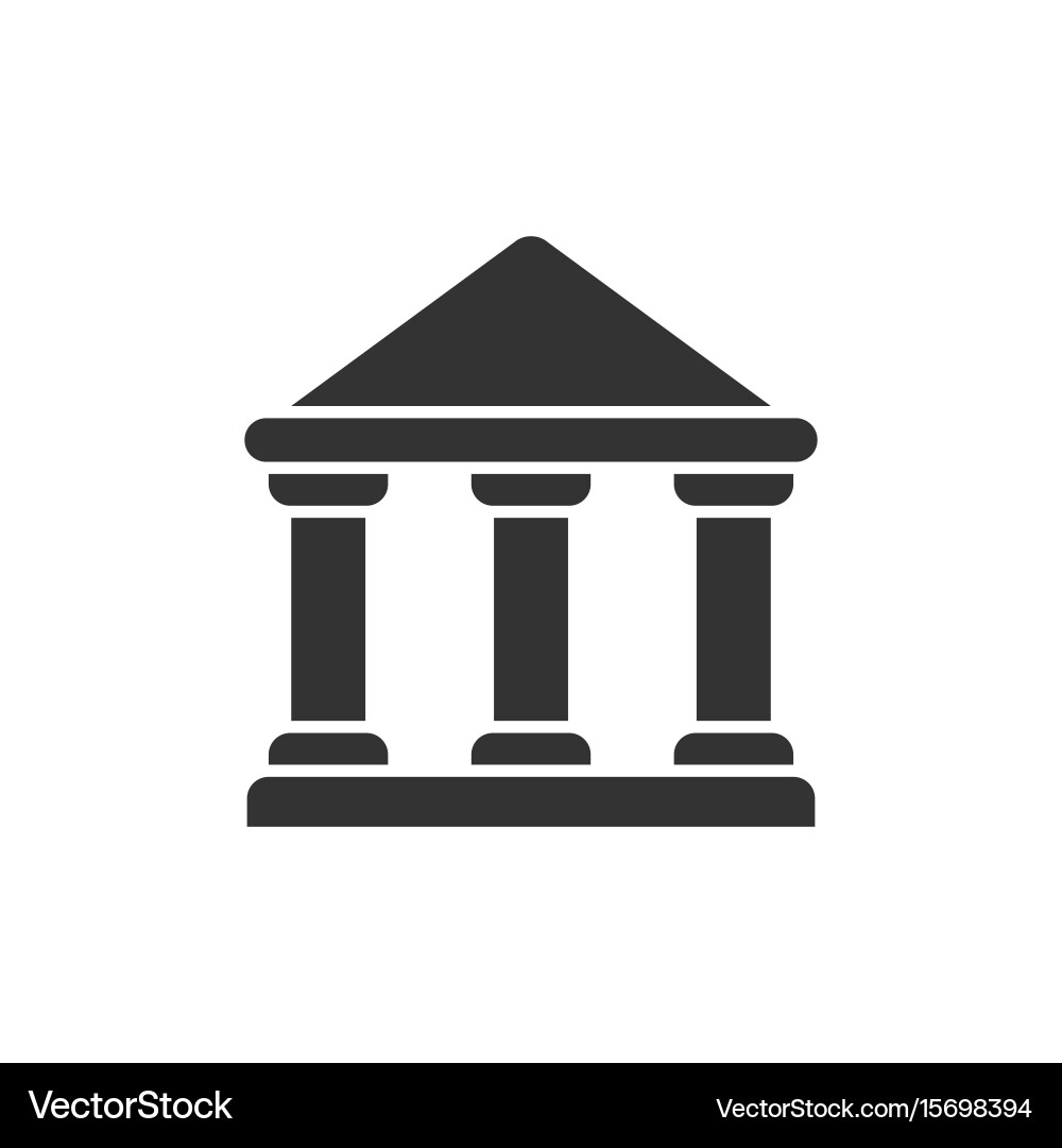 Government building symbol Royalty Free Vector Image