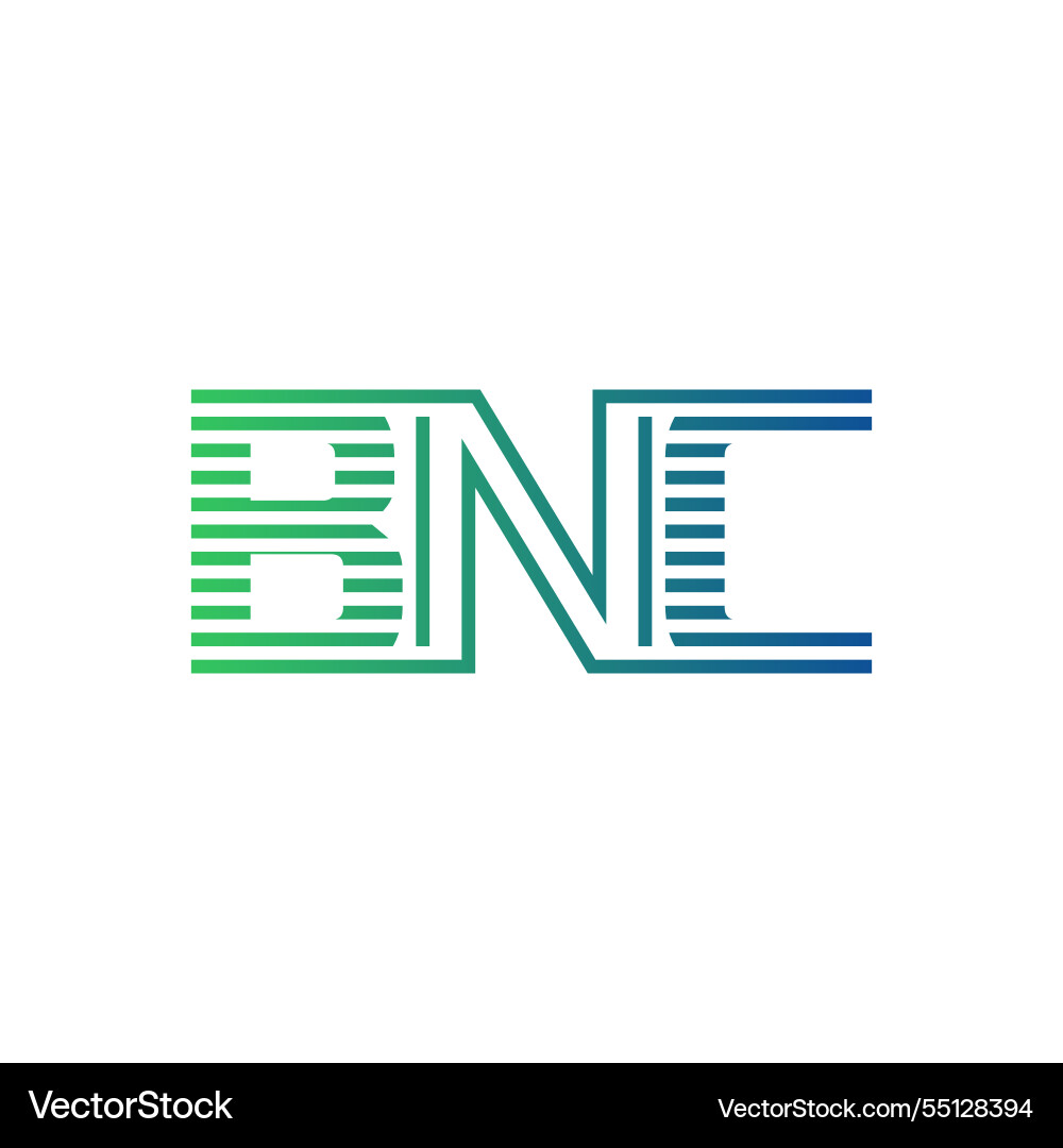 Modern bnc logo design letter minimalist Vector Image