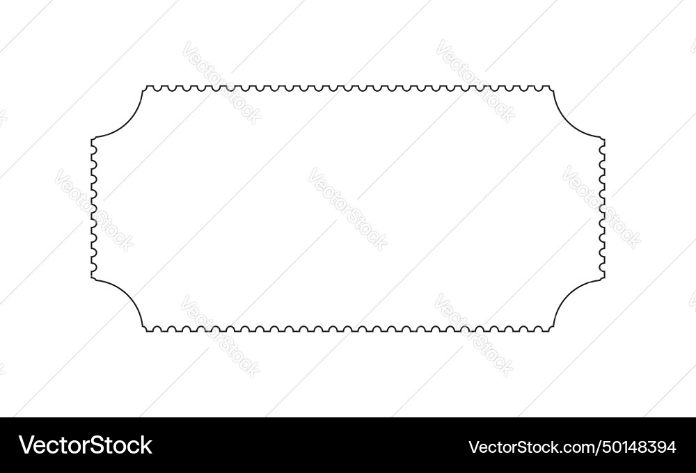 Outline raffle or coupon icon ticket for boarding Vector Image