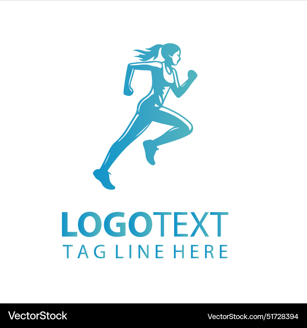 Running women logo Royalty Free Vector Image - VectorStock