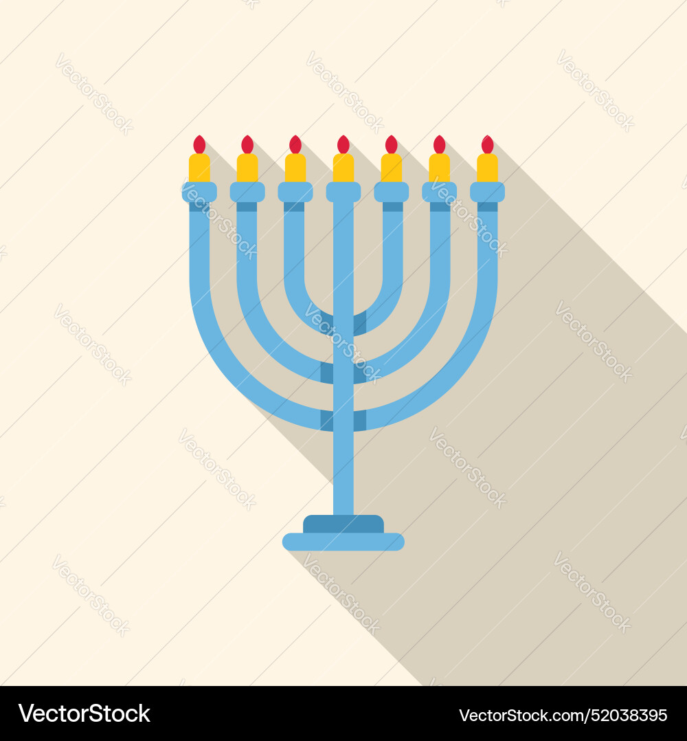 Blue hanukkah with burning candles Royalty Free Vector Image