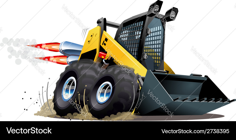 Cartoon Skid Steer Loader Royalty Free Vector Image