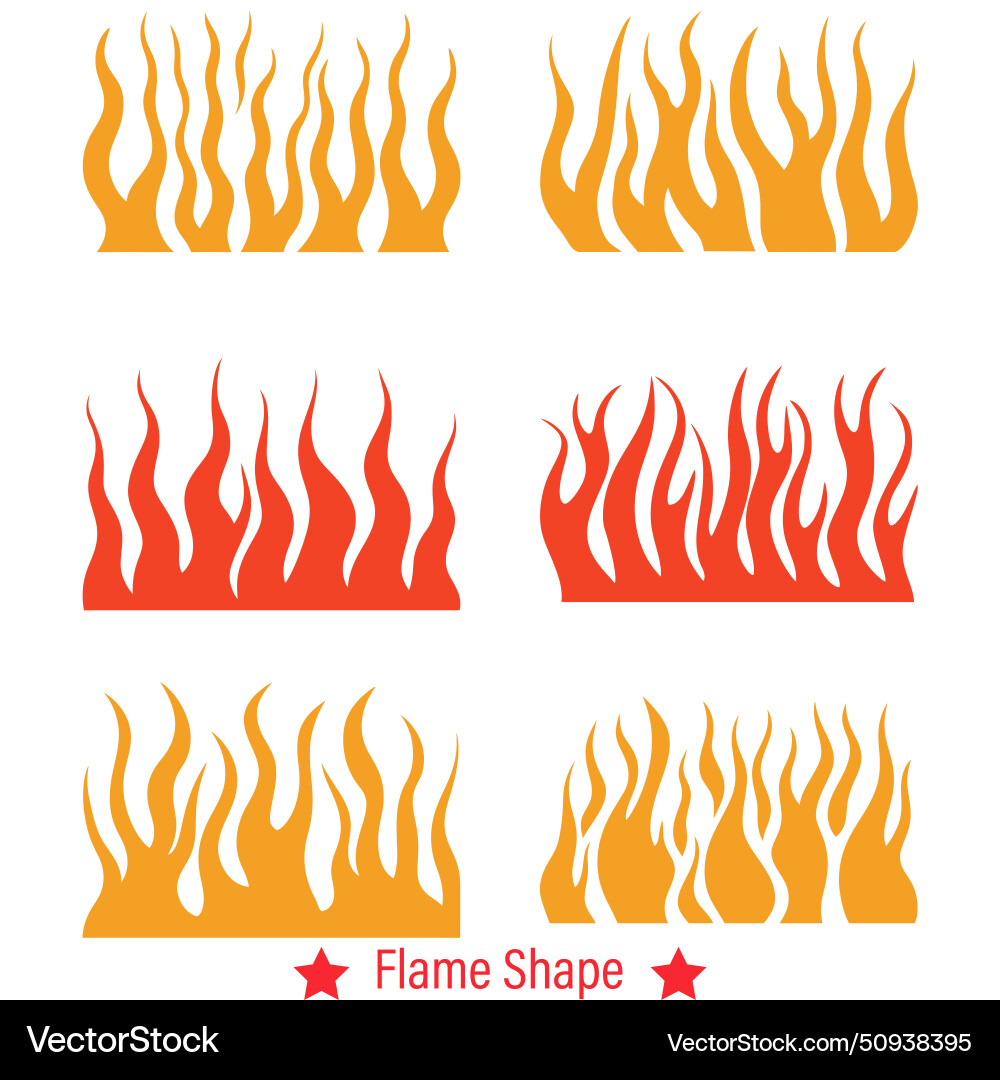 Embers unleashed captivating flame shape Vector Image