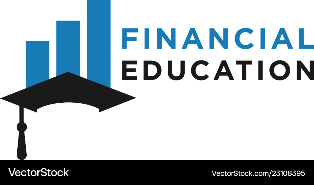 Financial education logo design template Vector Image