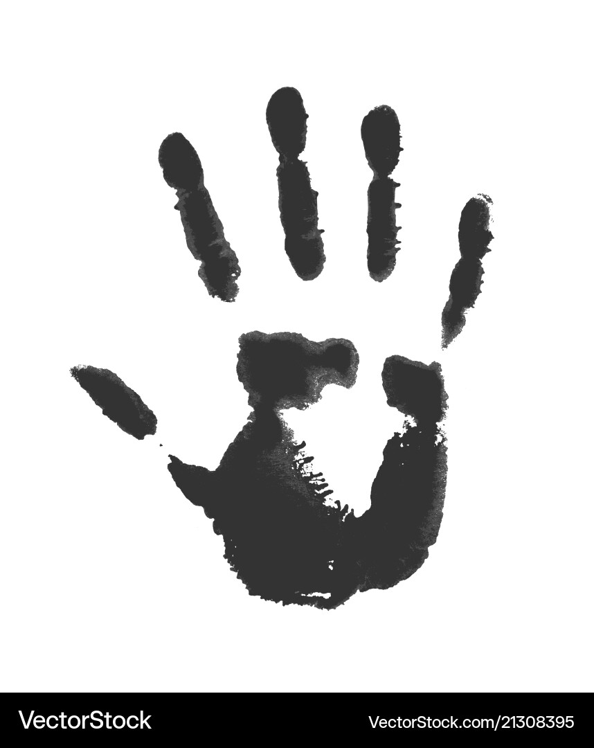 Hand print icon Royalty Free Vector Image - VectorStock