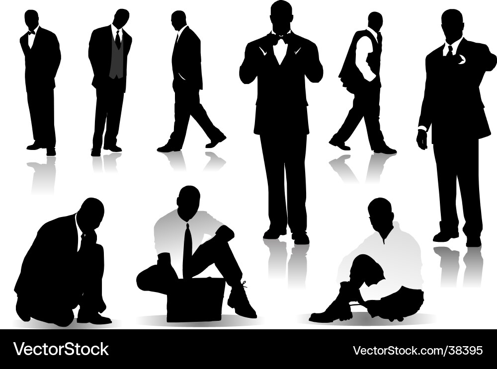 Handsome men Royalty Free Vector Image - VectorStock