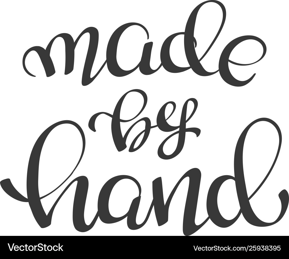 Lettering made hand for handmade goods Royalty Free Vector