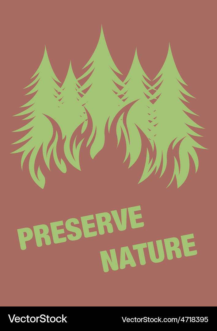 Warning poster protect the environment Royalty Free Vector