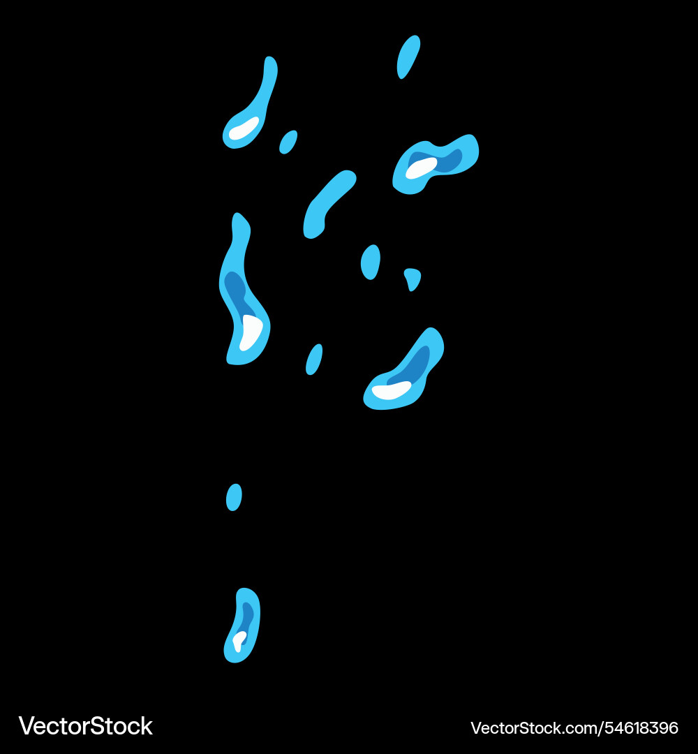 A sprite sheet water trap splash for game Vector Image