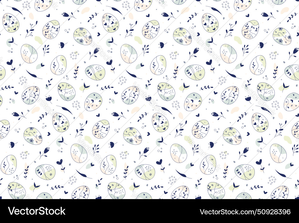Boho easter seamless pattern Royalty Free Vector Image