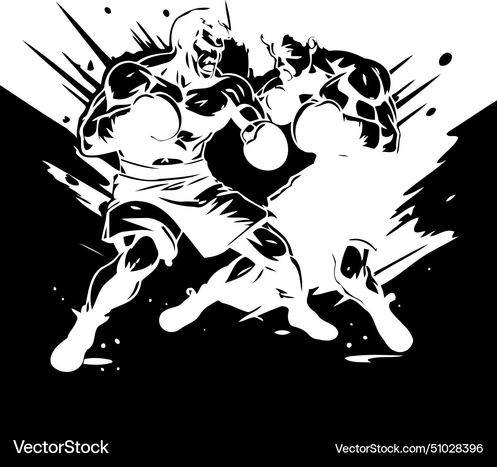 Boxing muay thai kickboxing Royalty Free Vector Image