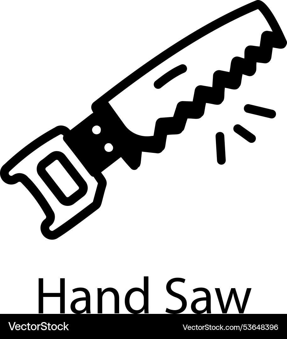Hand saw Royalty Free Vector Image - VectorStock