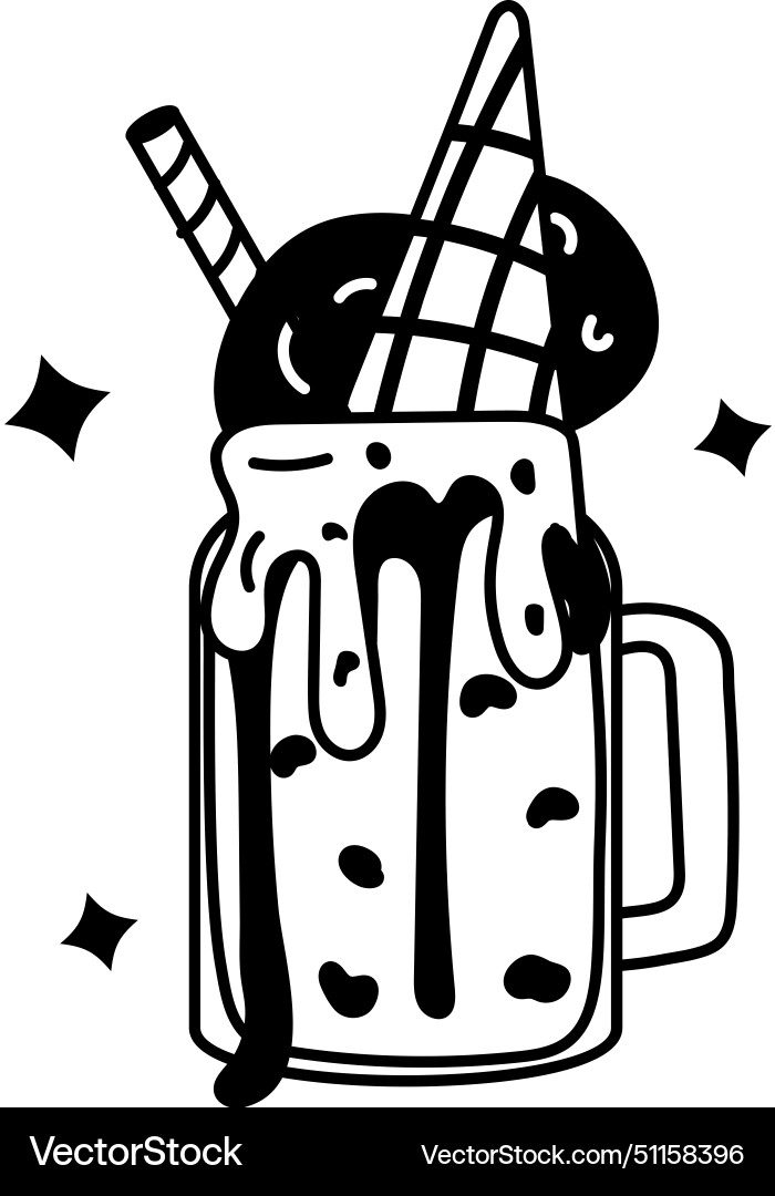 Monster shake Royalty Free Vector Image - VectorStock